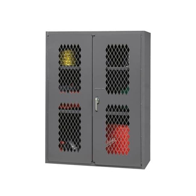 Durham 14 Gauge Recessed Door Style Lockable Ventilated Cabinet with 2 ...