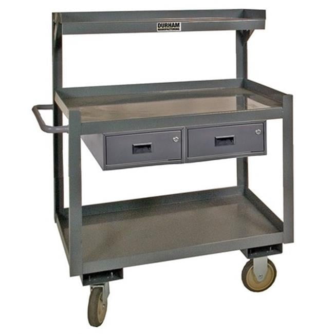 Durham 14 Gauge Steel Special Purpose Mobile Workstation with 2 Drawer ...
