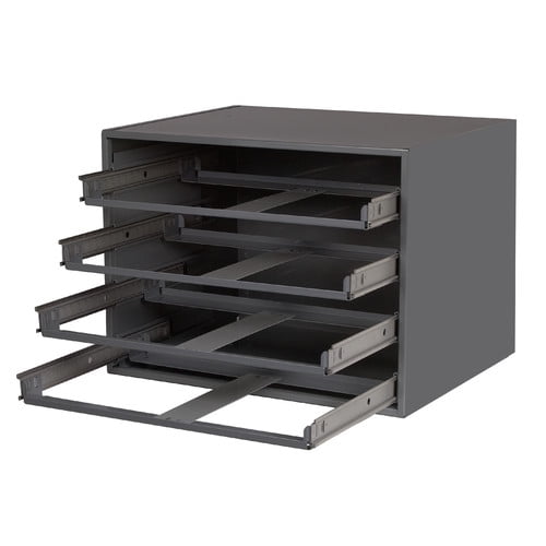 Durham 307-95 Gray Cold Rolled Steel Easy Glide Slide Rack for 4 Small ...