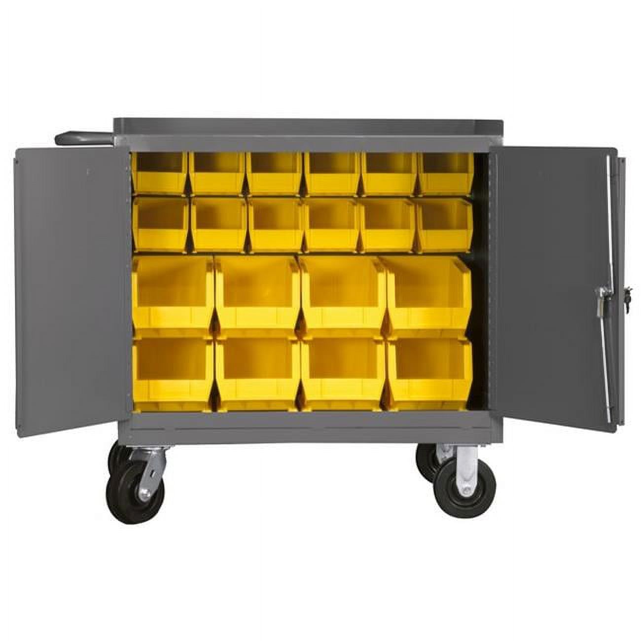 Durham 3100-BLP-20-95 16 Gauge Mobile Bench Lockable Cart with 20 ...