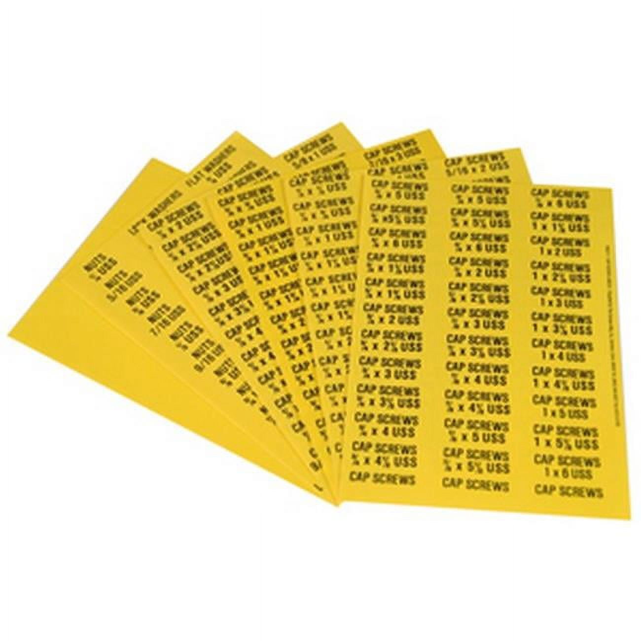 Durham 371-D806 White Metric Cap Screw Labels Set with 9 Pages ...