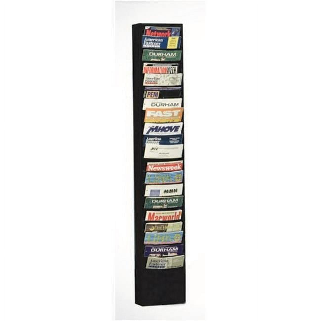 Durham 400-08 Steel 20 Contour Pockets Vertical Literature Rack, Black ...
