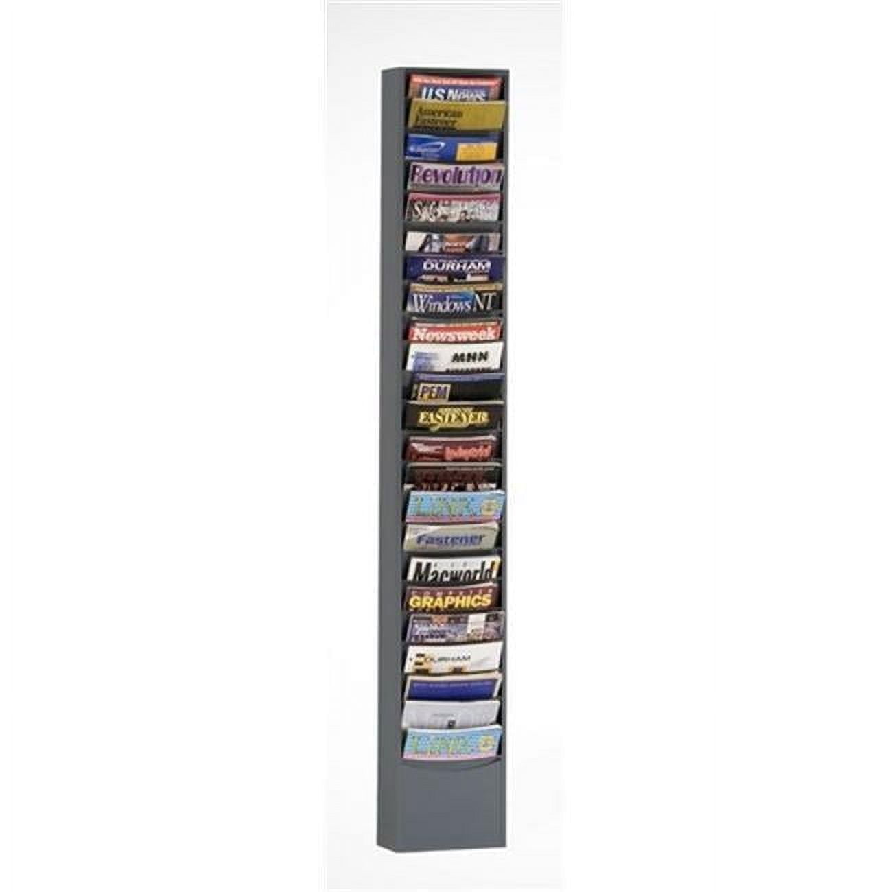 Durham 401-95 Steel 23 Contour Pocket Vertical Literature Rack, Gray ...