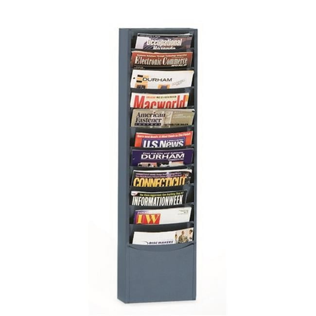 Durham 402-95 Steel 11 Contour Pocket Vertical Literature Rack, Gray ...