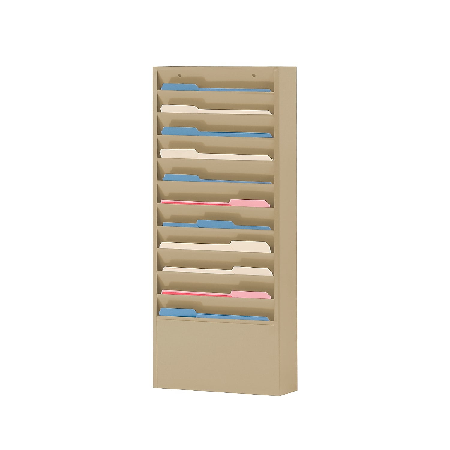 Durham Wide-Pocket Vertical Literature Racks 10 Pocket Tan 406-75 ...