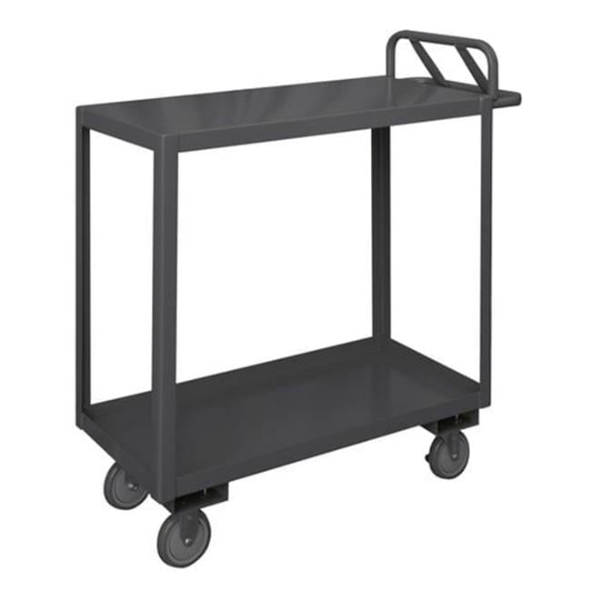 Durham 48 x 24 x 43.75 in. 2 Shelf Rolling Stock Cart with Ergonomic ...