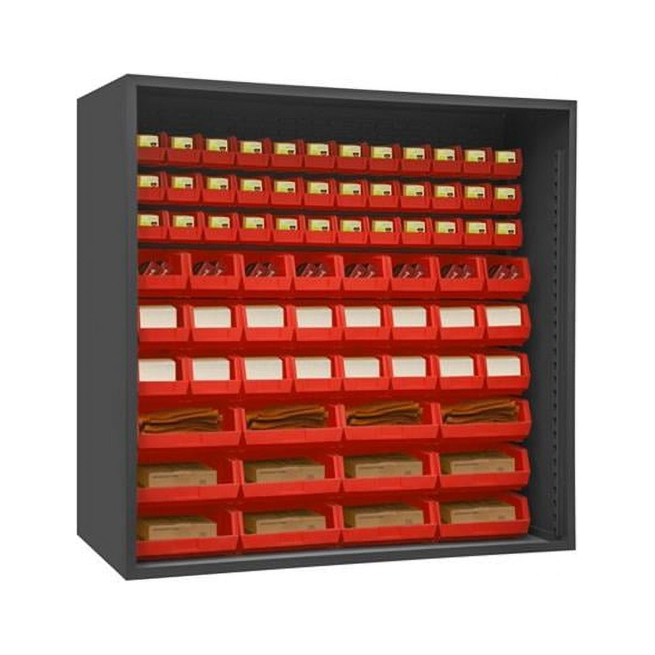 Durham 5023-72-1795 72 in. 12 Guage Enclosed Shelving with 72 Red Hook ...