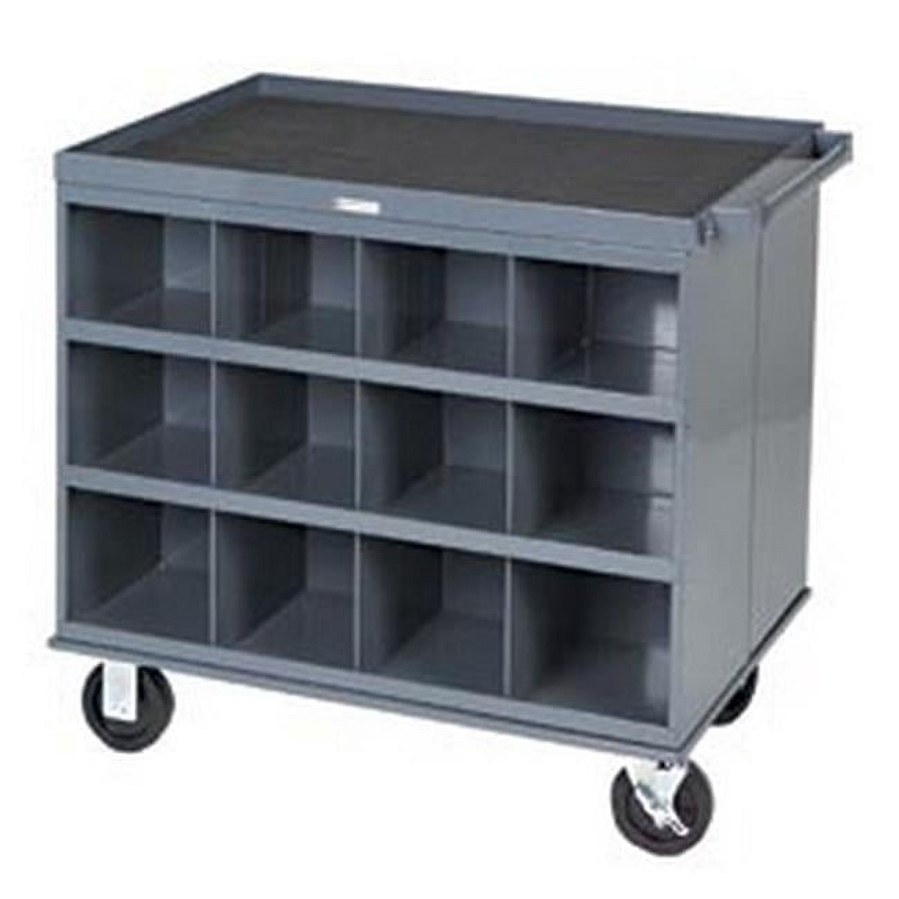 Durham 663-95 18 Gauge 2 Sided Cart with 24 Open Bins & All Lips Up ...