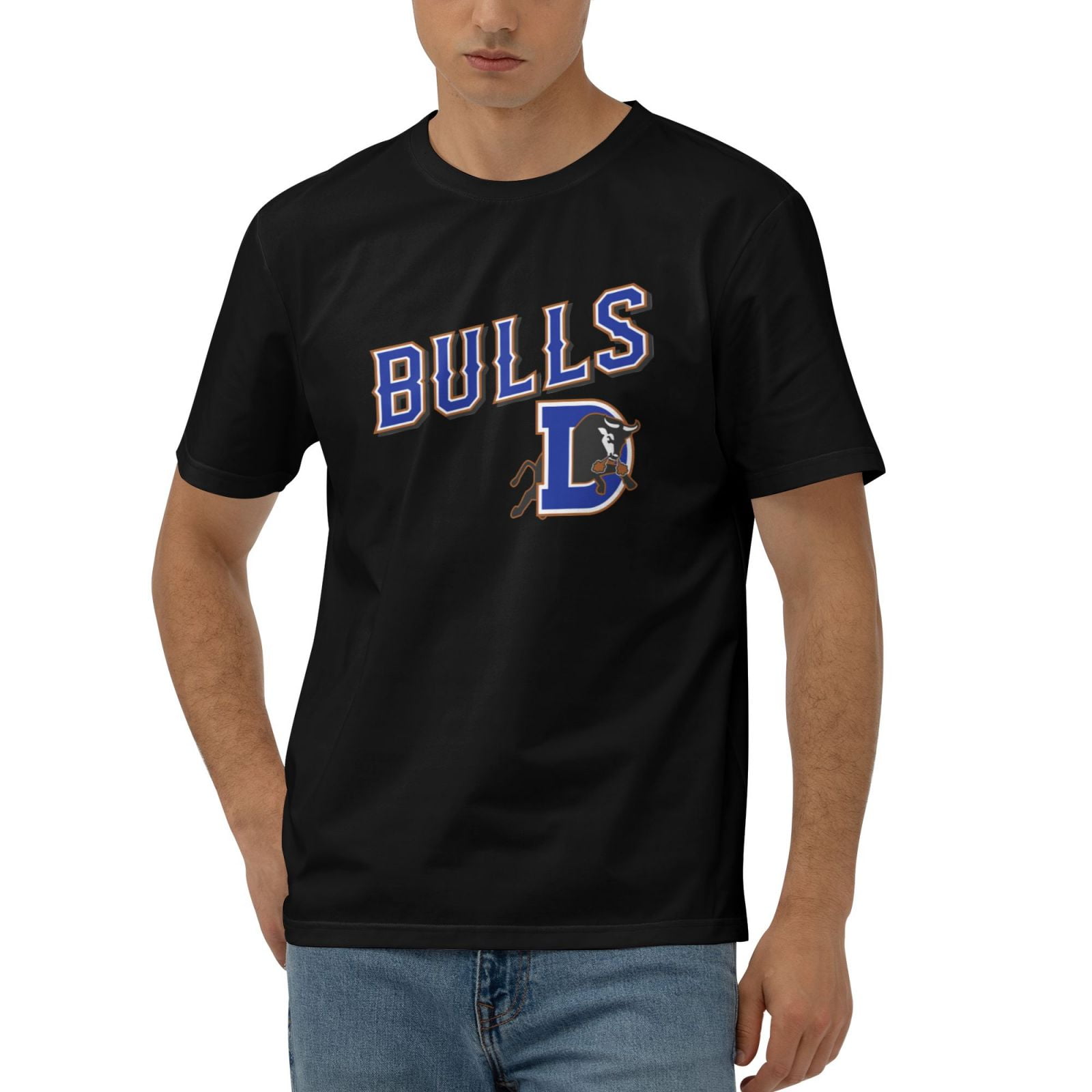 Durham Bulls Logo T-Shirt Men'S Classic Basic Homecoming Basic Spring ...