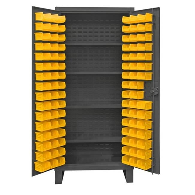 Durham HDC36-96-4S95 12 Gauge Recessed Door Style Lockable Cabinet with ...