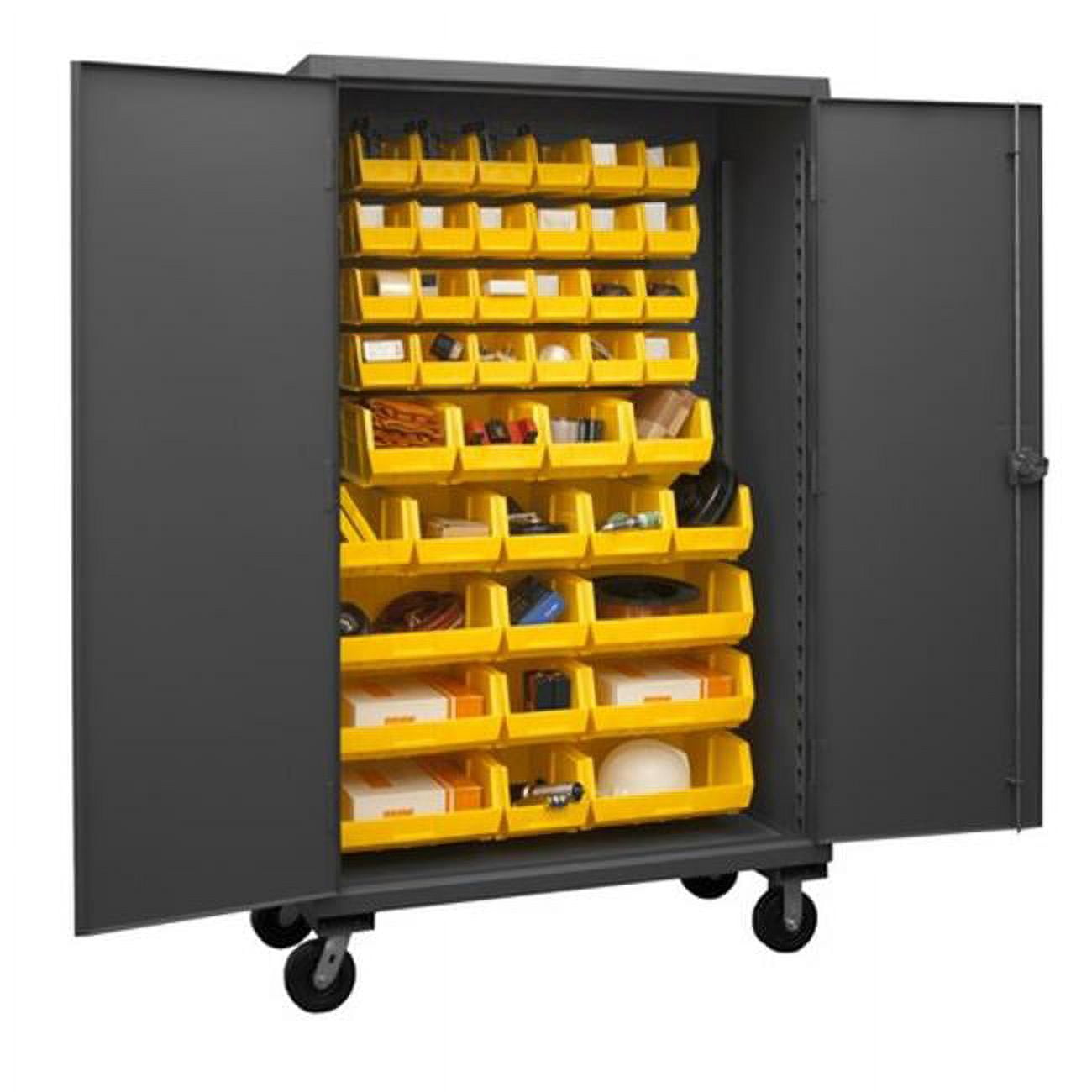 Durham HDCM48-42-95 12 Gauge Recessed Door Style Lockable Mobile ...