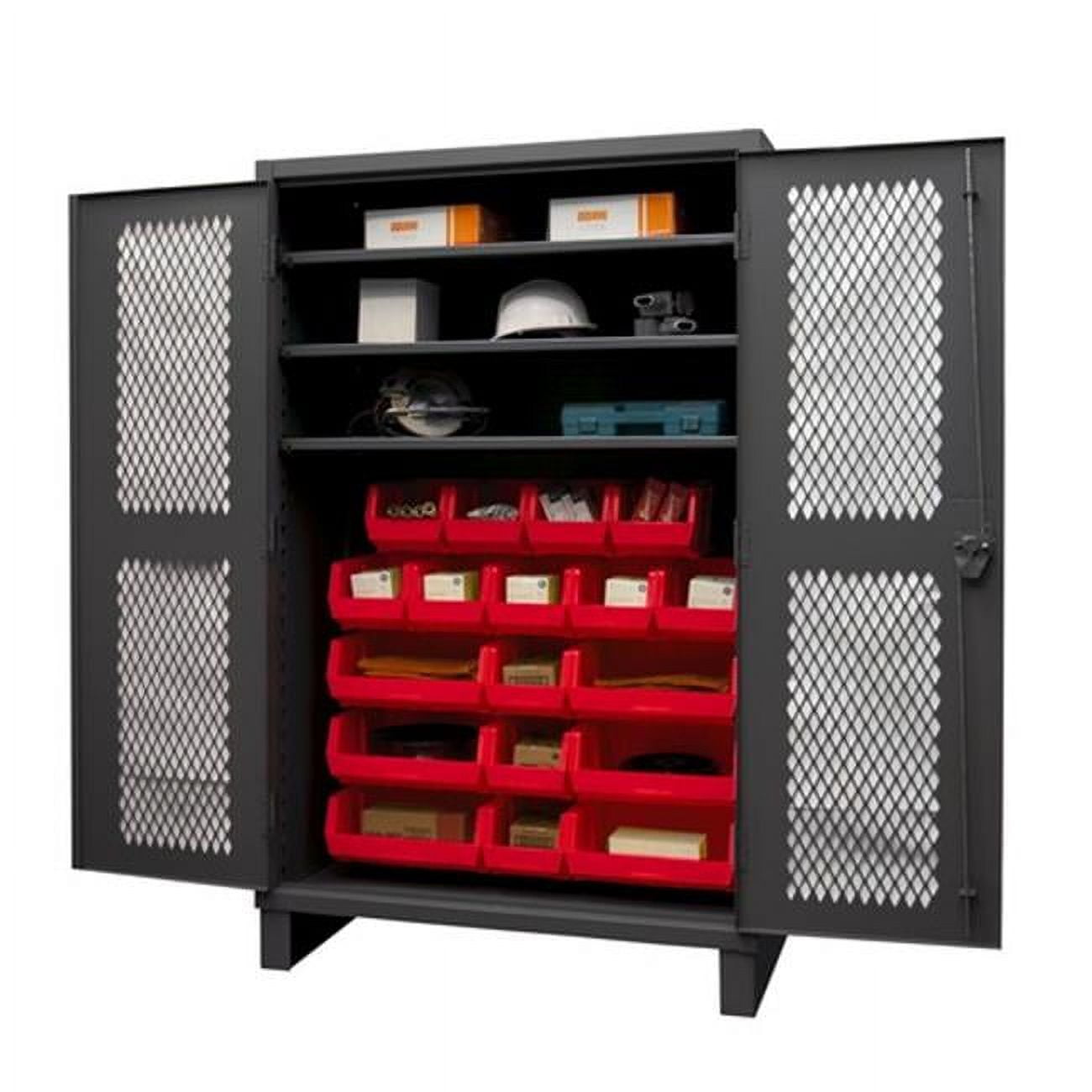 Durham HDCV48-18B-3S1795 12 Gauge Recessed Door Style Lockable ...