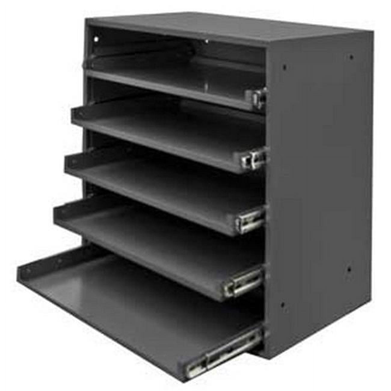 Durham Heavy Duty Triple Track Bearing Rack Holds 5 Compartment Boxes ...
