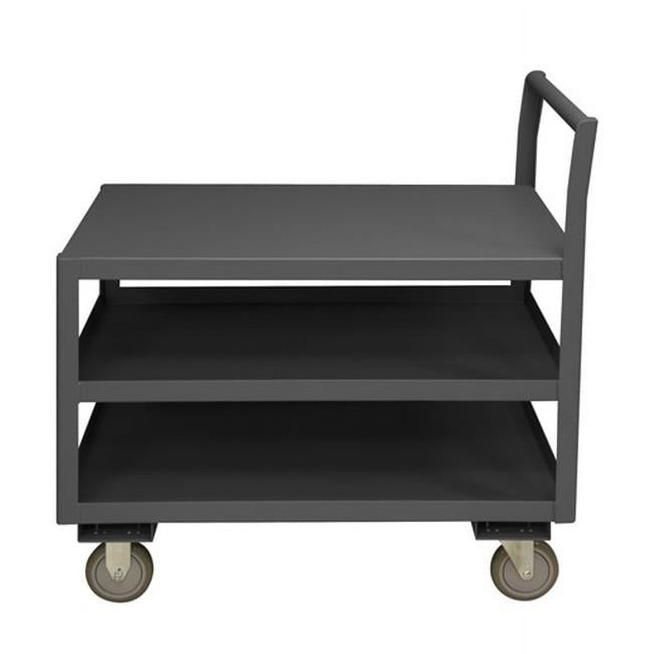Durham Low Deck Service Truck & 3 Shelves - Gray - 50in. x 24in. x 37 ...