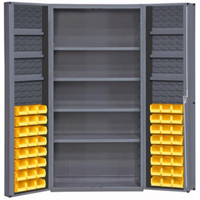 Durham Mfg Bin Cabinet,72"x36"x24",Gray,48YlwBns DC36-48-4S6DS-95 ...