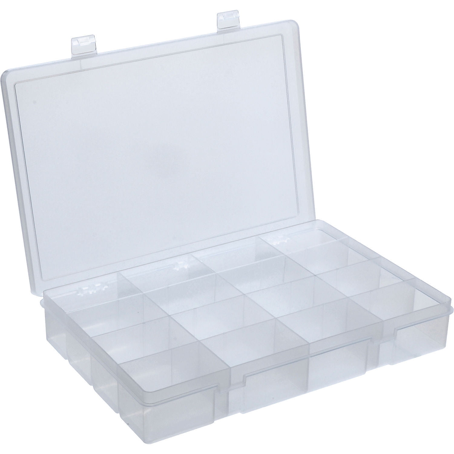 Durham Large Plastic Compartment Box, 16 Compartments, 13-1/8x9x2-5/16 ...