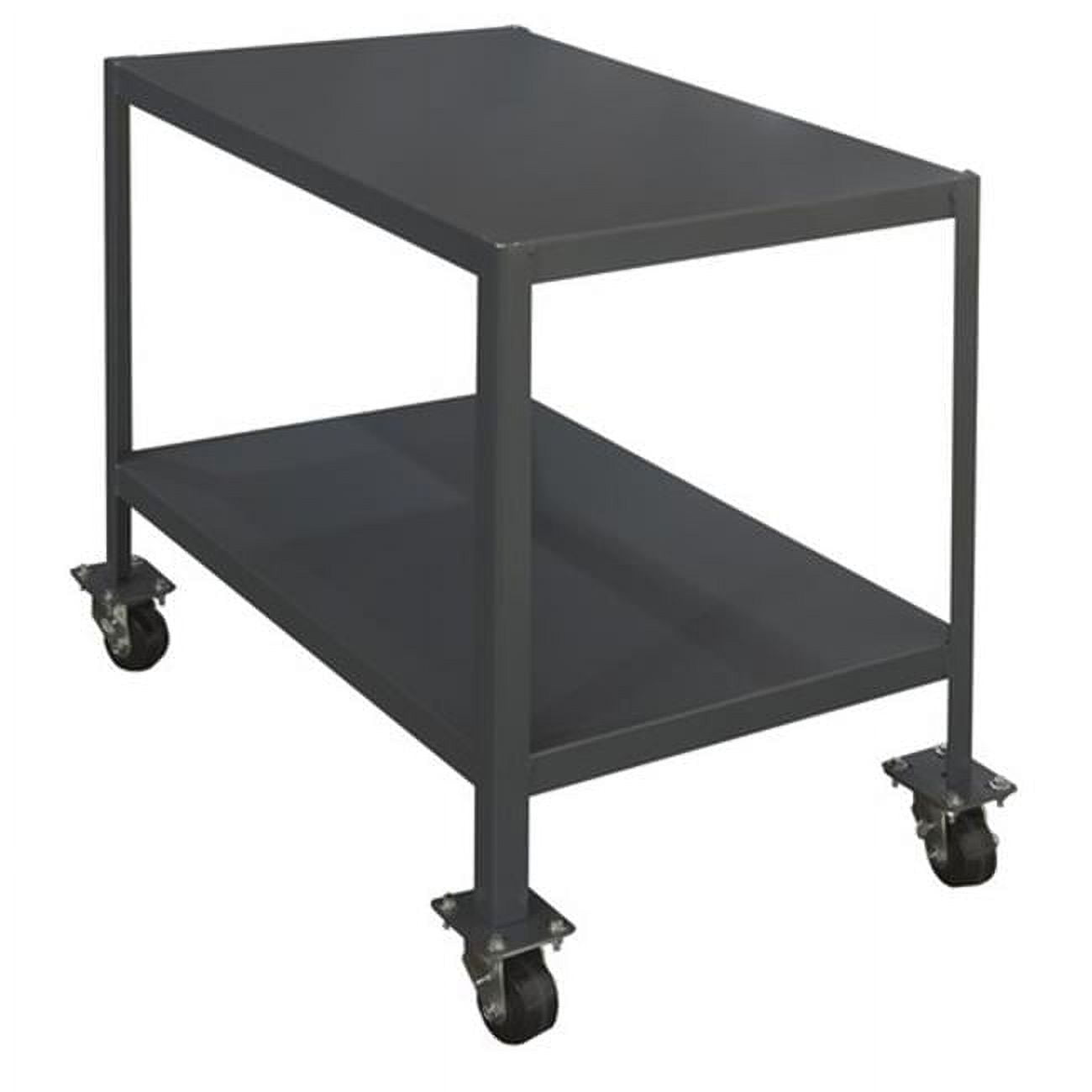 Durham No. 95 Mobile Heavy Duty Machine Tables with 2 Shelves - Gray ...