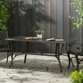 Durham Outdoor Cast Aluminum Rectangular Dining Table, Bronze - Walmart.com