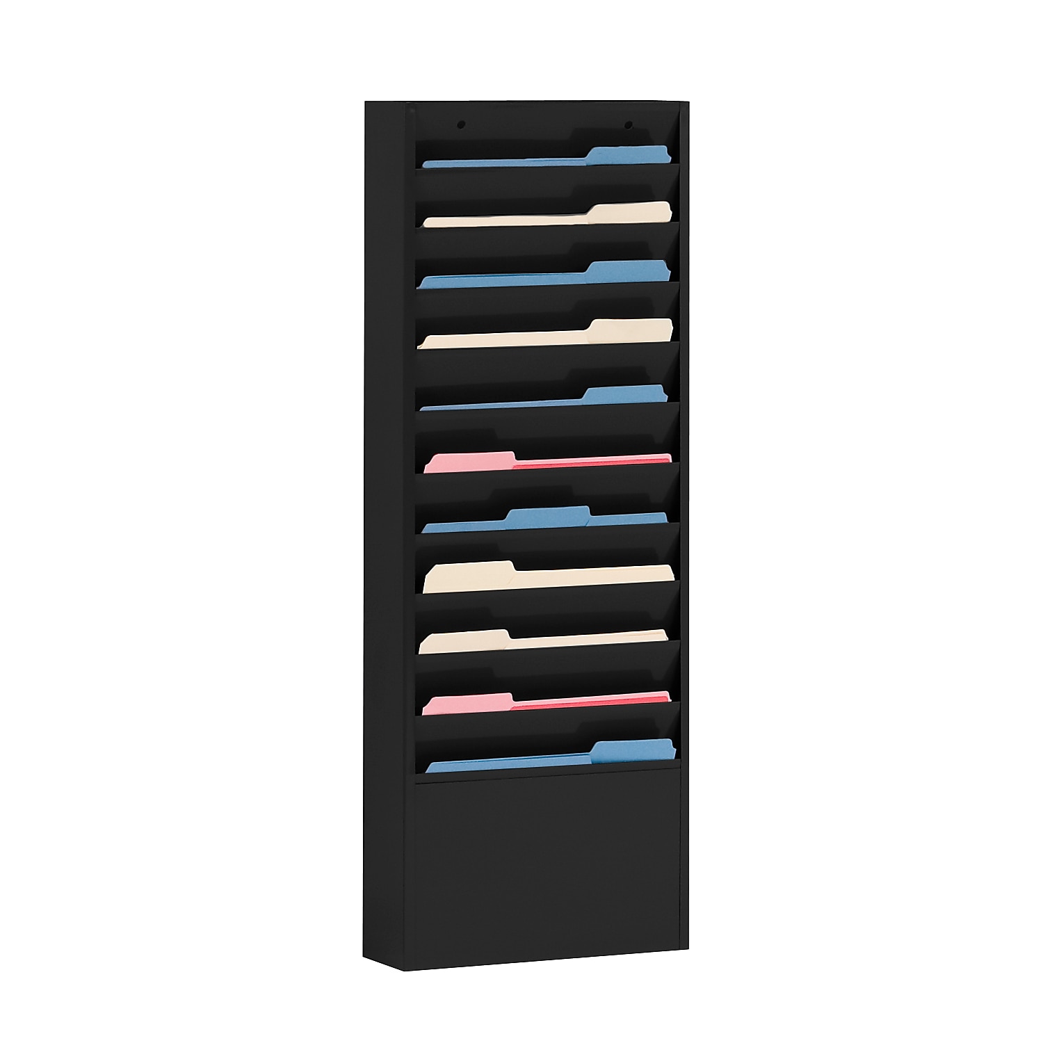 Durham Wide-Pocket Vertical Literature Racks 11 Pocket Black 405-08 ...