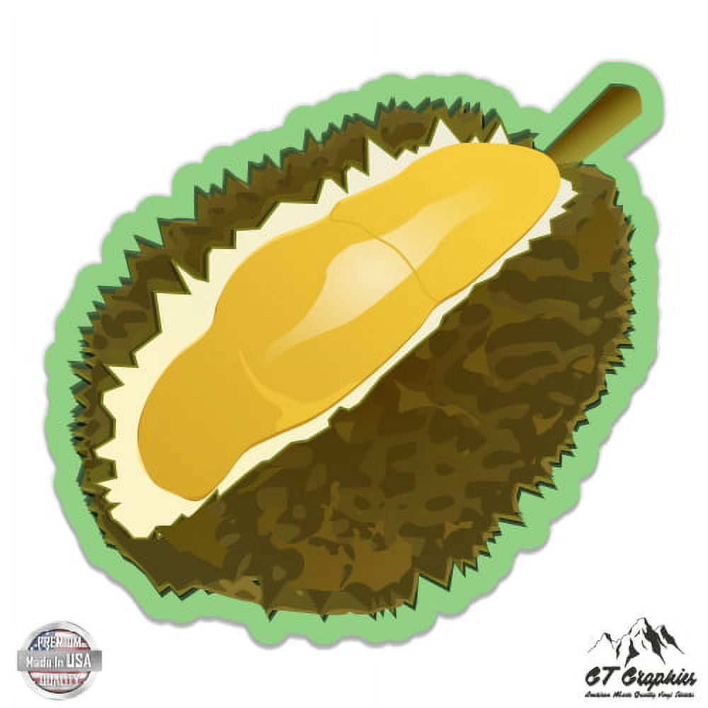 Durian Fruit - 5" Vinyl Sticker - For Car Laptop I-Pad - Waterproof ...