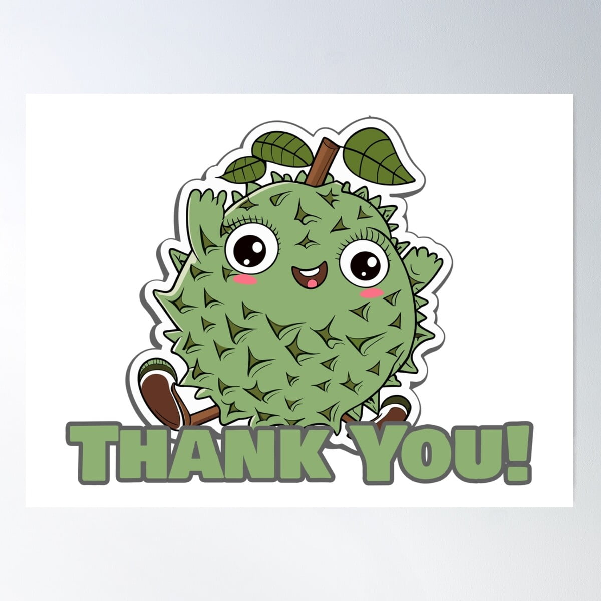 Durians Vendor Thanks - Durian Fruit Thank You Poster Wall Art, Modern ...