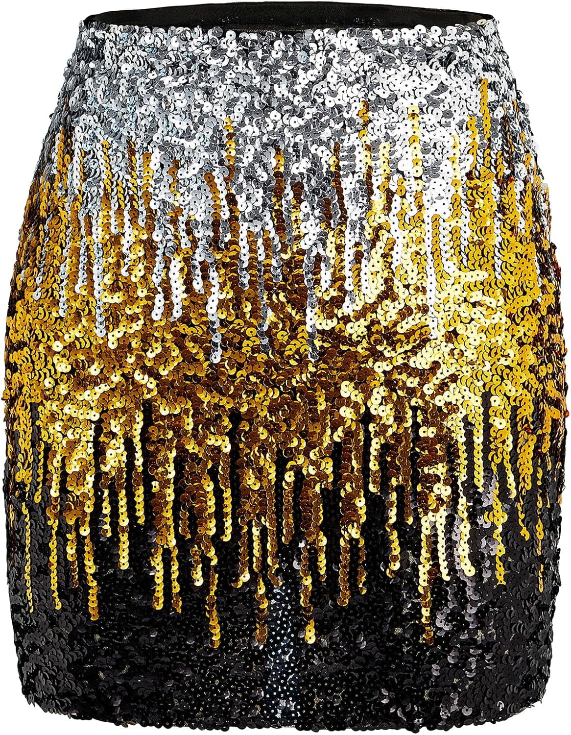 Durio Pailettenrock Für Damen Glitzer Rock Kurz Damen Sexy Midi Skirt Hüftrock mit Elastische ...