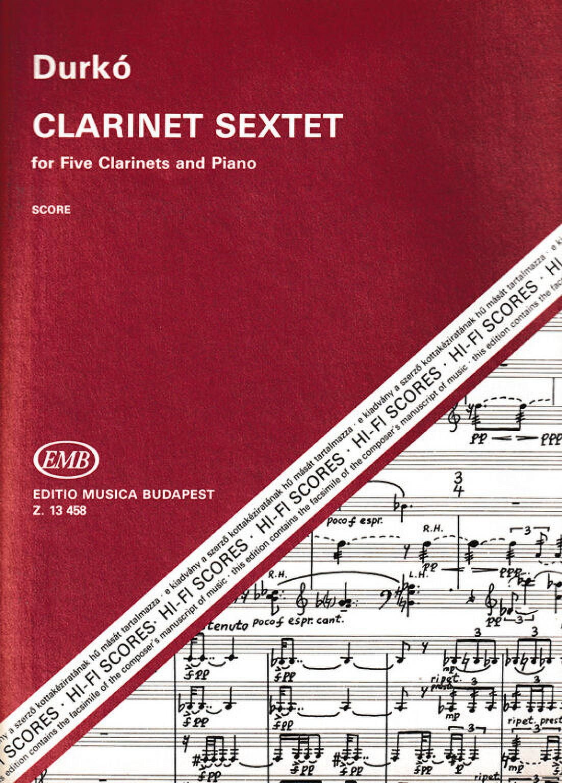 Durkó Zsolt: Clarinet Sextet / for five clarinets and piano / score ...