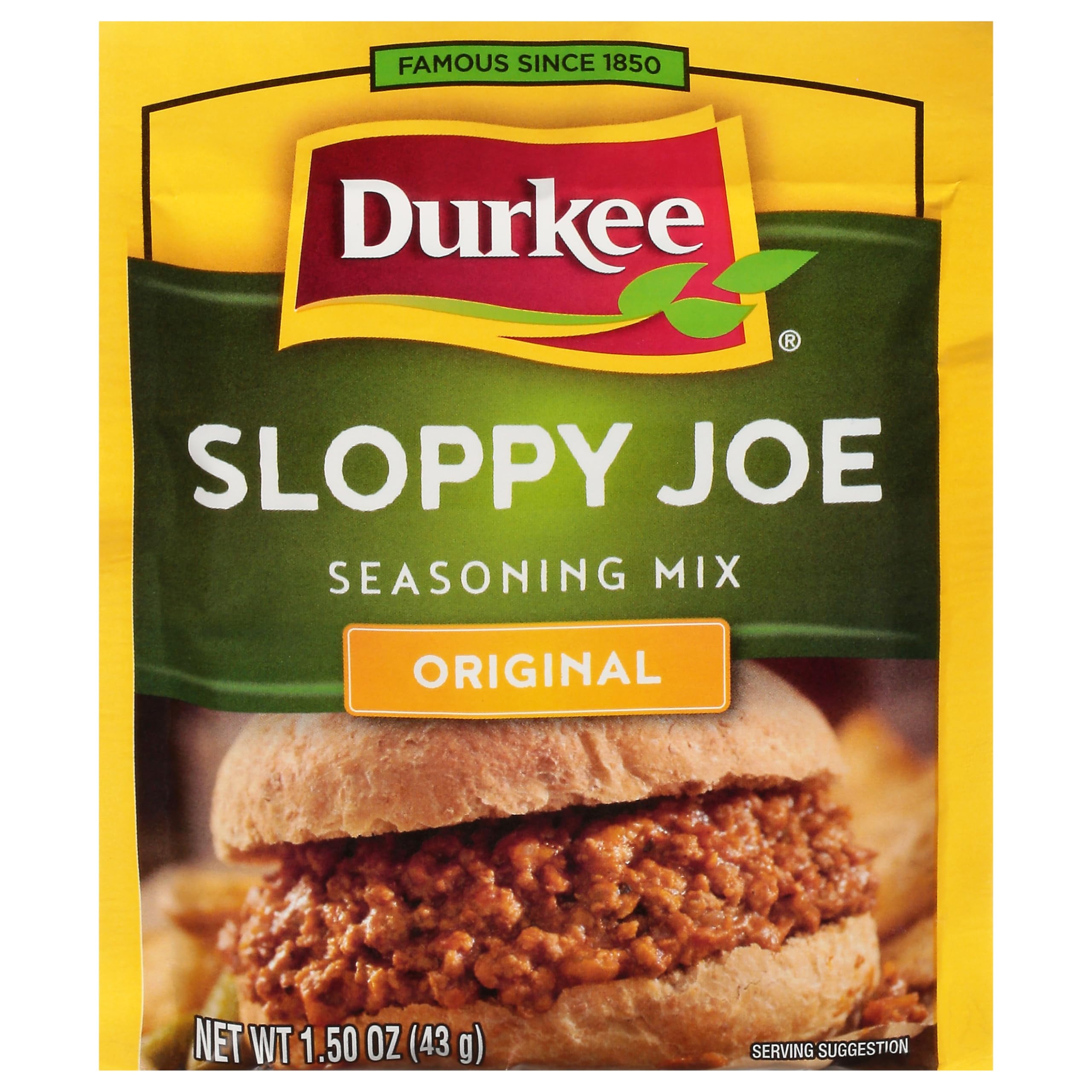 Durkee Sloppy Joe Seasoning AKF18 Mix, 1.50 Ounce Packets (Pack of 12 ...