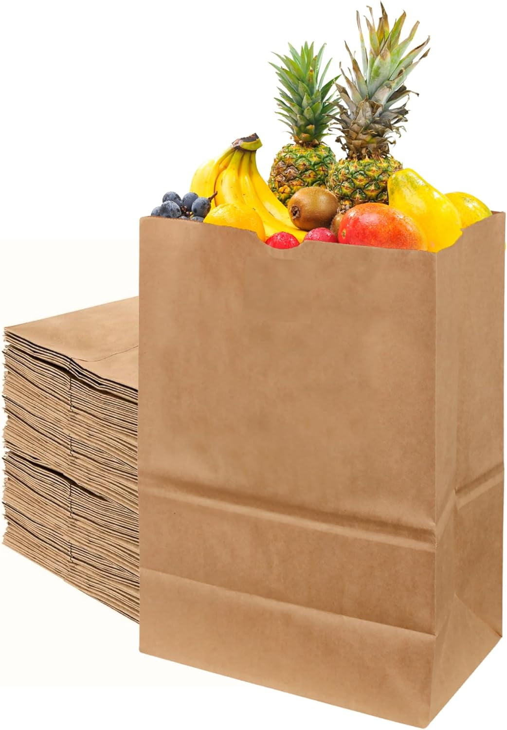 Duro 12 x 7 x 17 Inches Brown Grocery Bags 50 Count 70#, Heavy-Duty ...