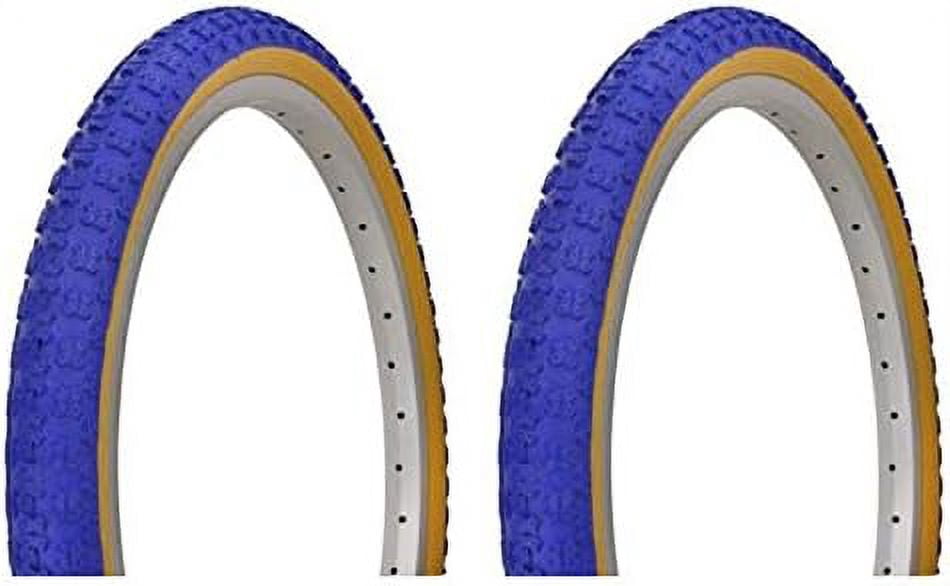 Duro 20" x 1.75" Blue/Gum Side Wall HF Bike Tires, 2 Tires per Pack ...