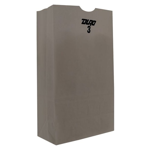 Duro 3 lb Bag Paper Bag, 4.75" x 2.9" x 8.5" Wolf White | 500/Bundle ...