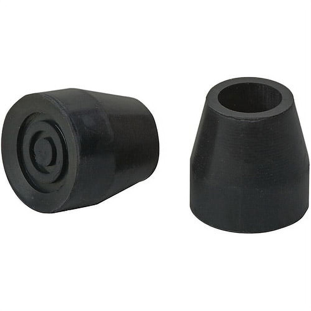 Duro Med DMI Walker and Cane Tips with Metal Inserts, ¾ Inch, Black, 2 ...