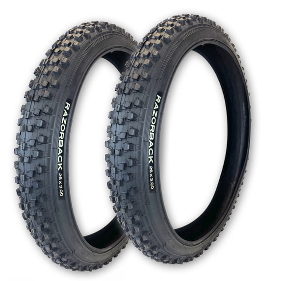 Duro Tire Razorback 26x3.0 Mountain Bike Tires, Hook Up Bead & Apex ...