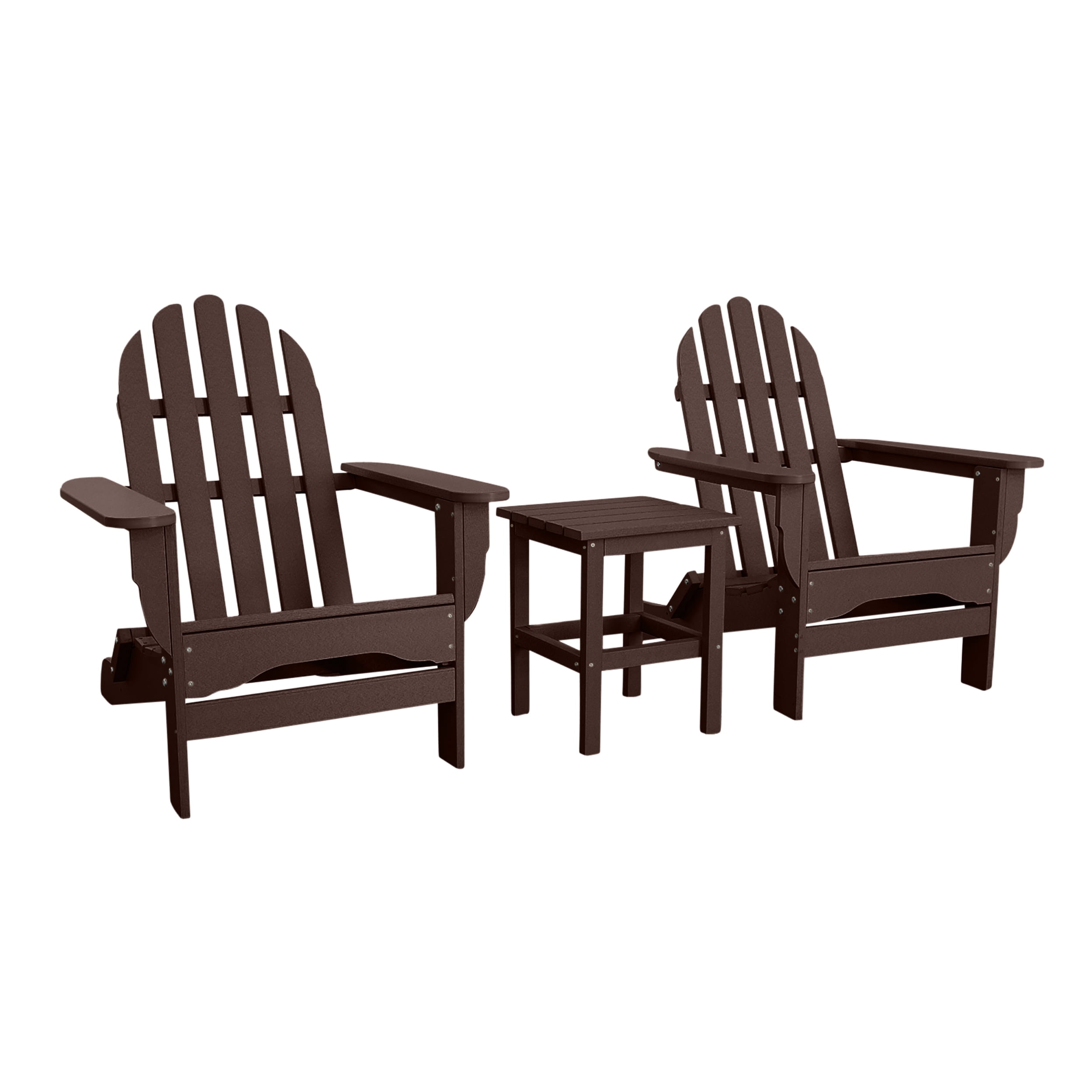 DuroGreen Adirondack Chair Set Made with All-Weather Tangent lumber, 2 ...