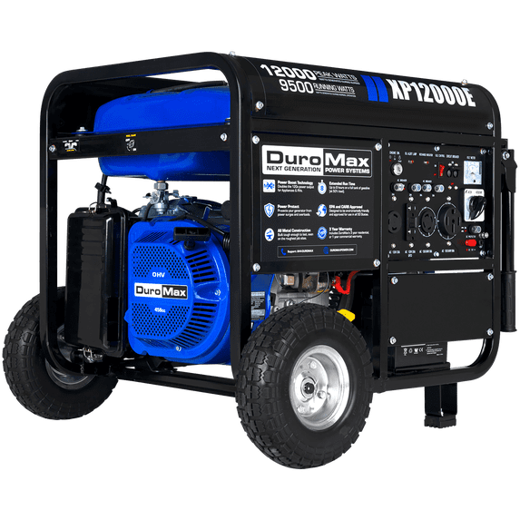 DuroMax XP12000E 12,000 Watt Portable Gas Electric Start Generator for ...