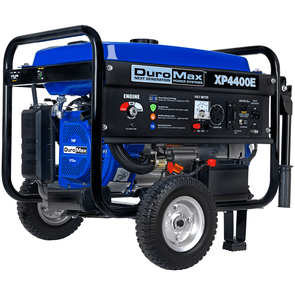 DuroMax XP4400E 4,400-Watt 210cc RV Grade Gas Generator with Electric ...