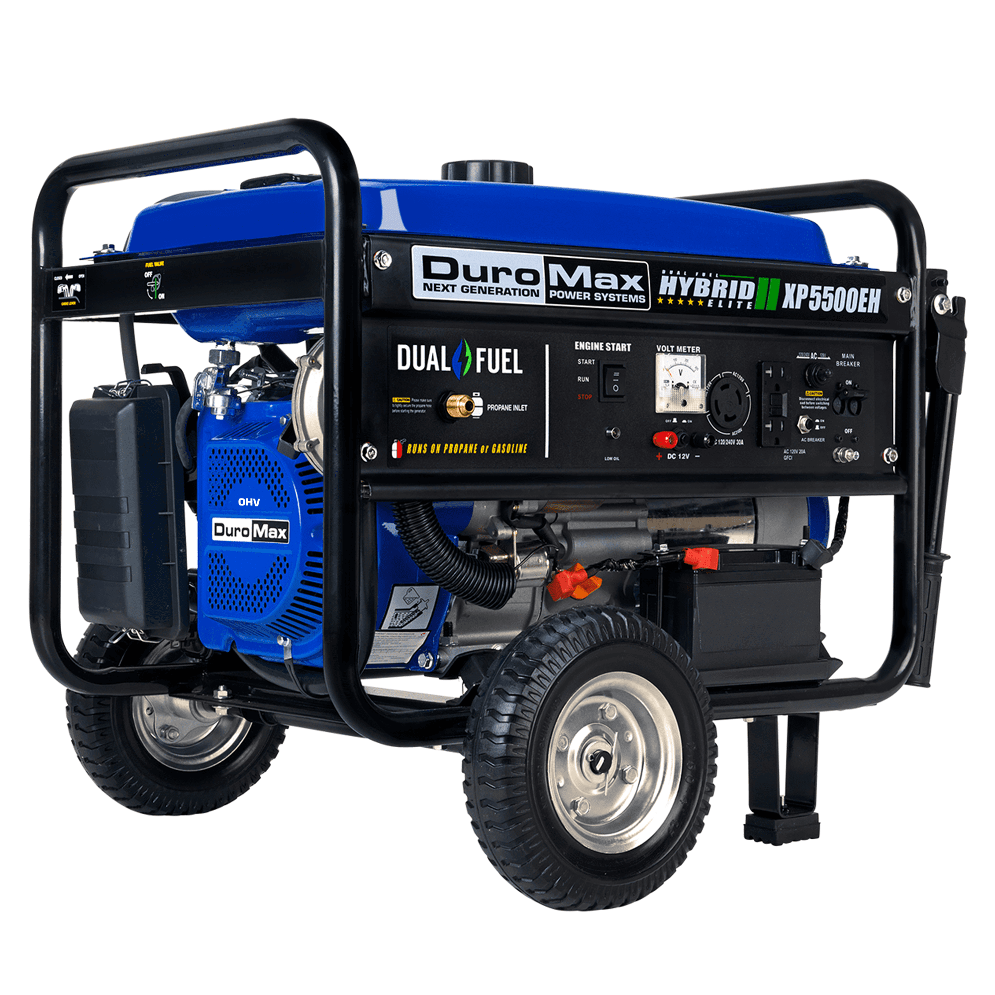 DuroMax Home Electric Start XP5500EH 5,500 Watt Portable Dual Fuel ...