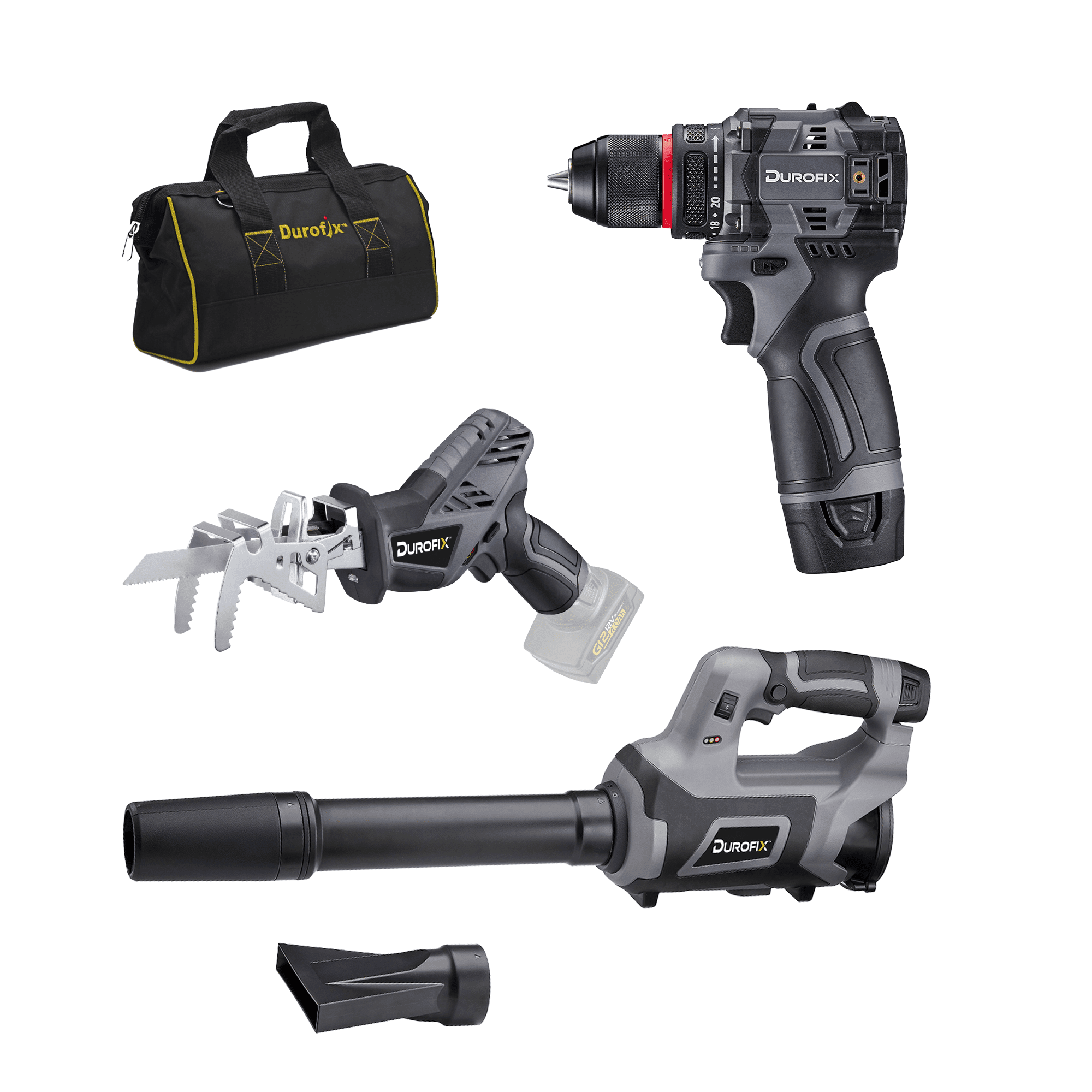 Durofix G12 Series RK12136-2-K1 12V Cordless 3/8" Hammer Drill Power ...