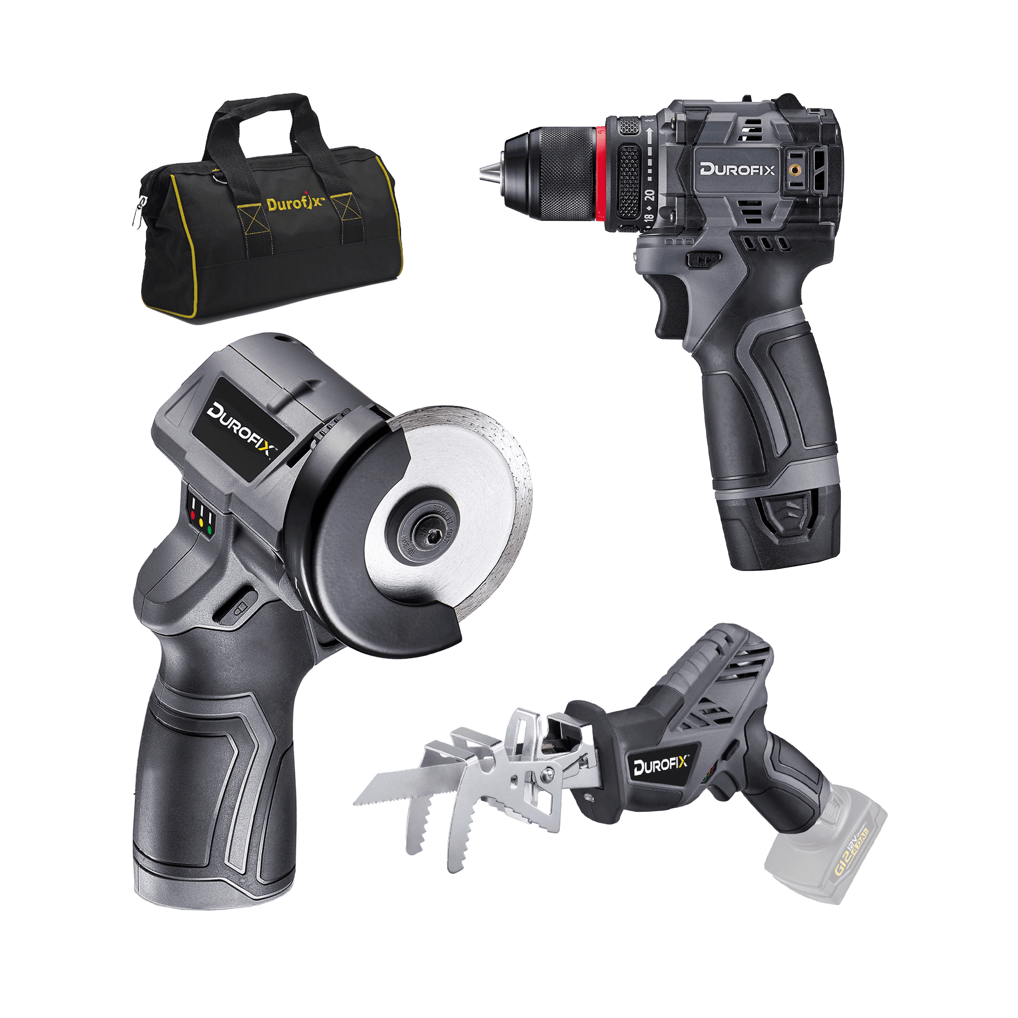 Durofix G12 Series RK12136-2-K2 12V Cordless 3/8" Hammer Drill Power ...