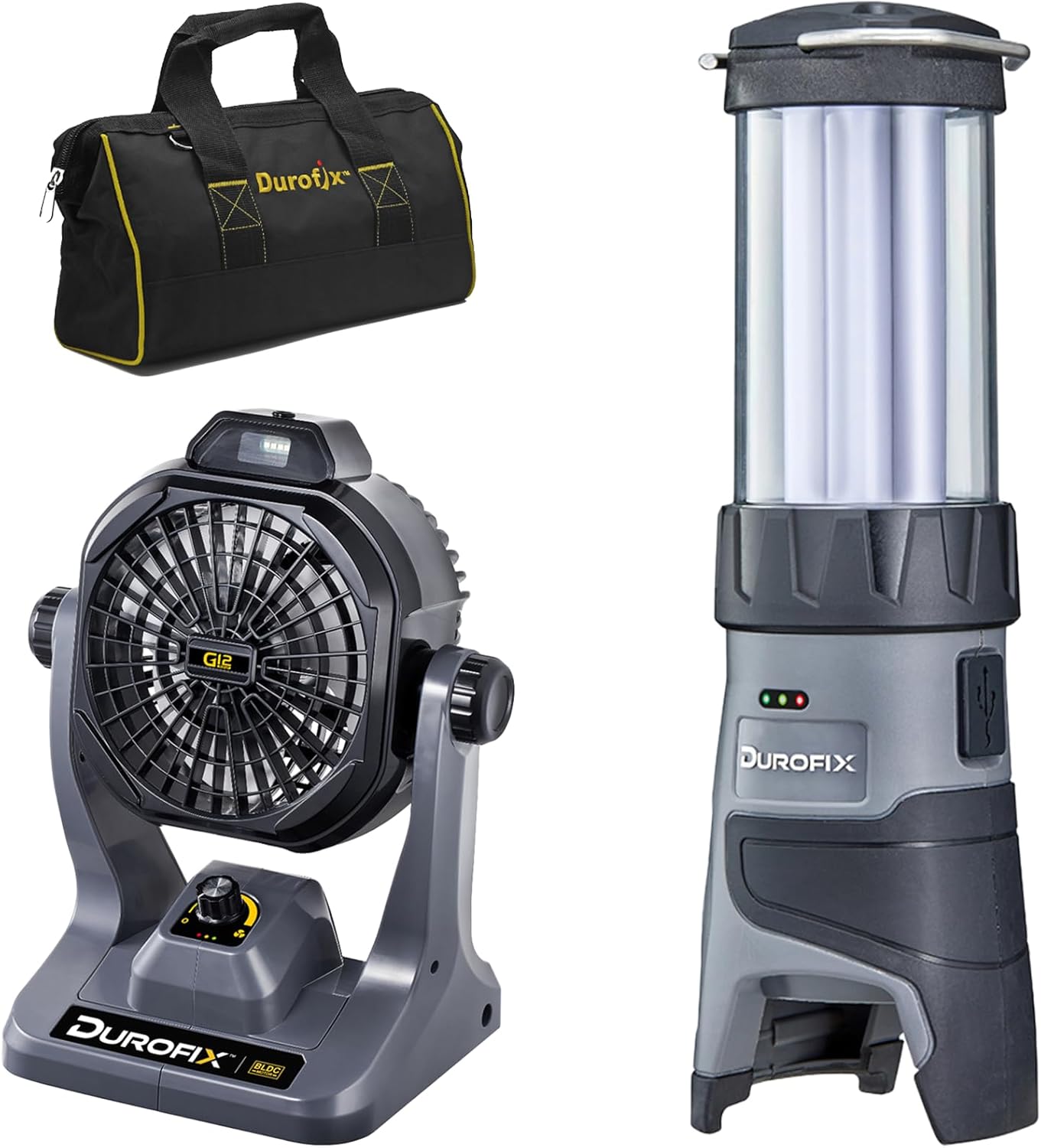 Durofix G12 Series RZ1290-2-K11 12V Cordless 270CFM Portable Jobsite ...