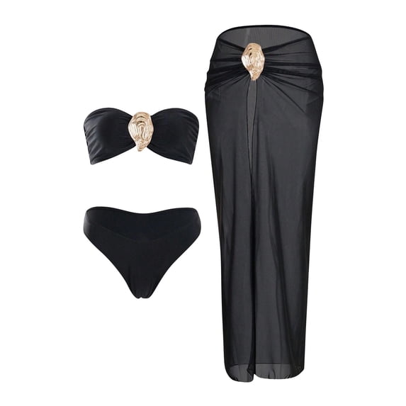 Dursoulink Women's 2 Piece Solid Color Swimsuit Fashionable ...