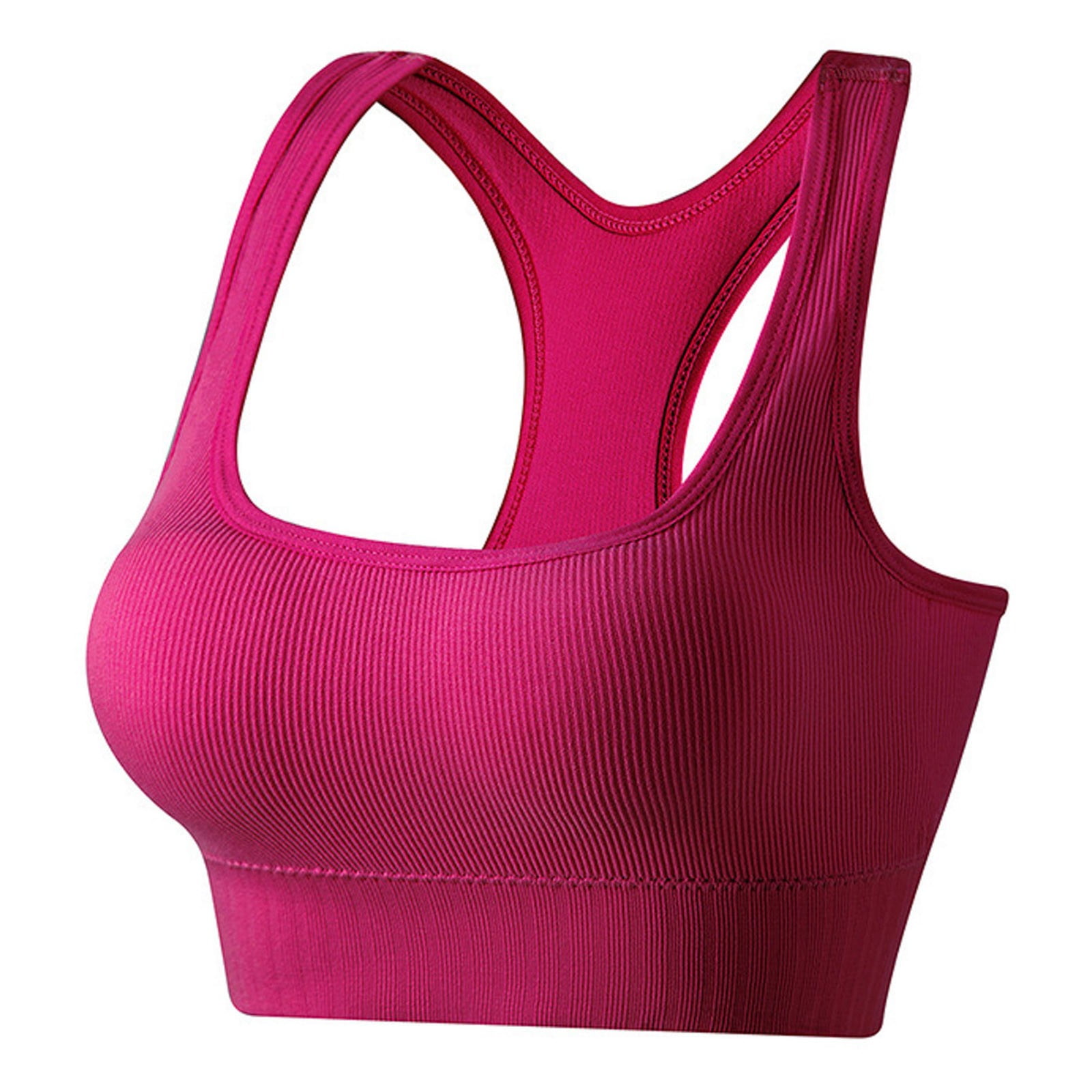 Durtebeua Cross Back Bra Backless Removable Padded Yoga Crop Top Women ...