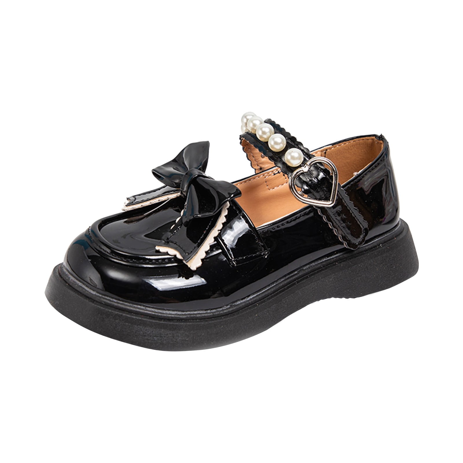 Durtebeua Girl's Loafers Slip On Round Toe Oxford Shoes Flats School ...