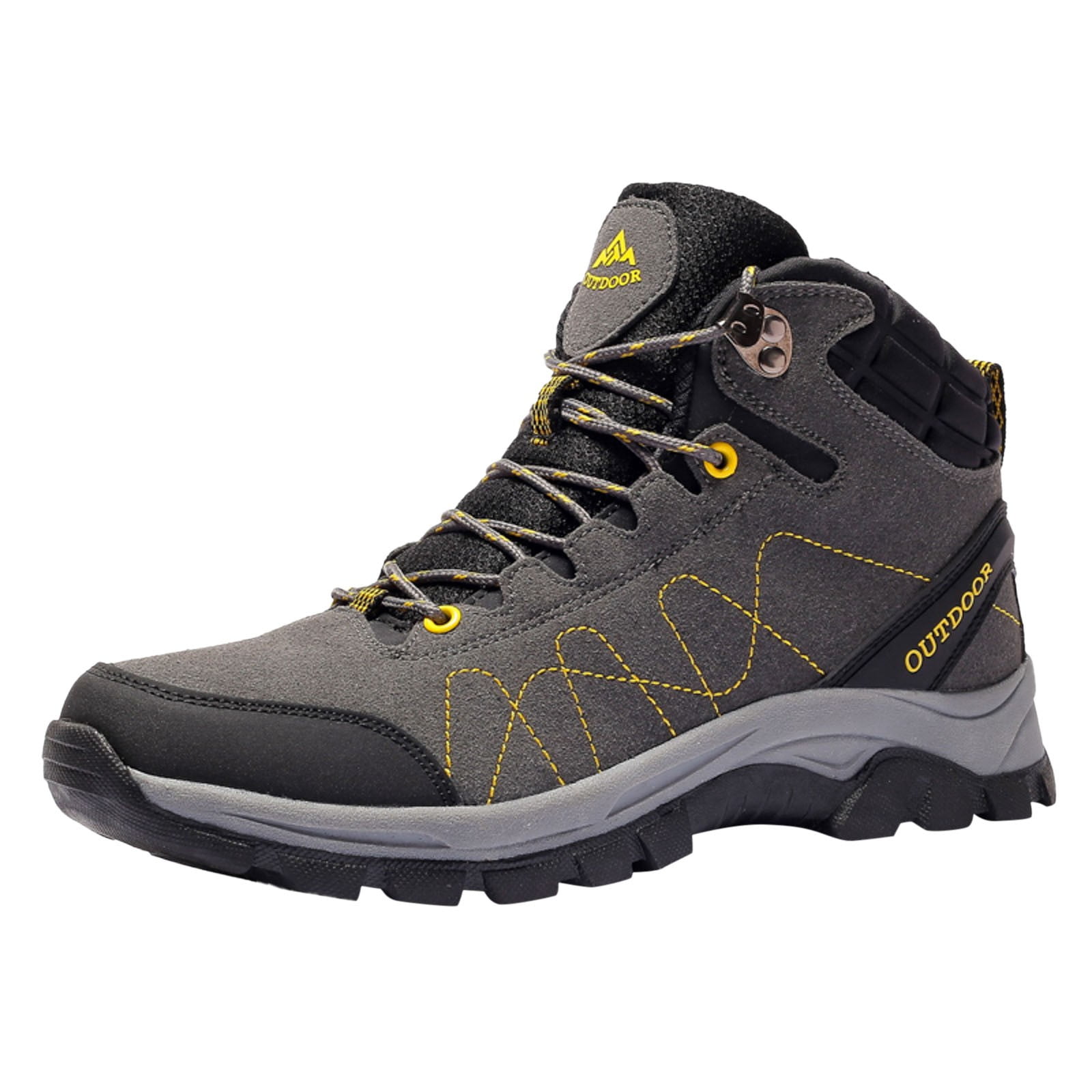 Durtebeua Men's Waterproof Hiking Boots Outdoor Mid Trekking ...
