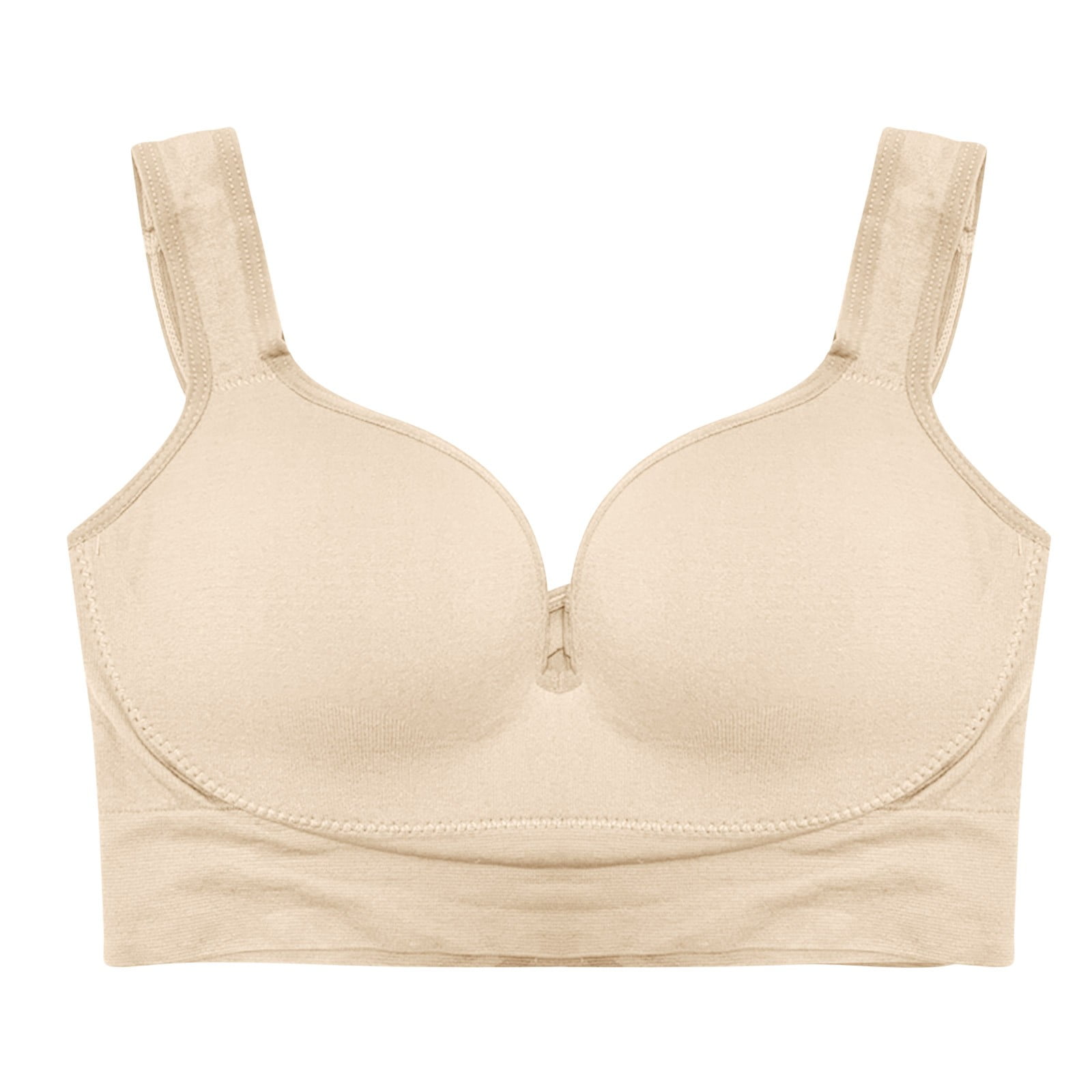 Durtebeua Sports Bra V Neck Bra for Girls Seamless Stretch Wireless ...