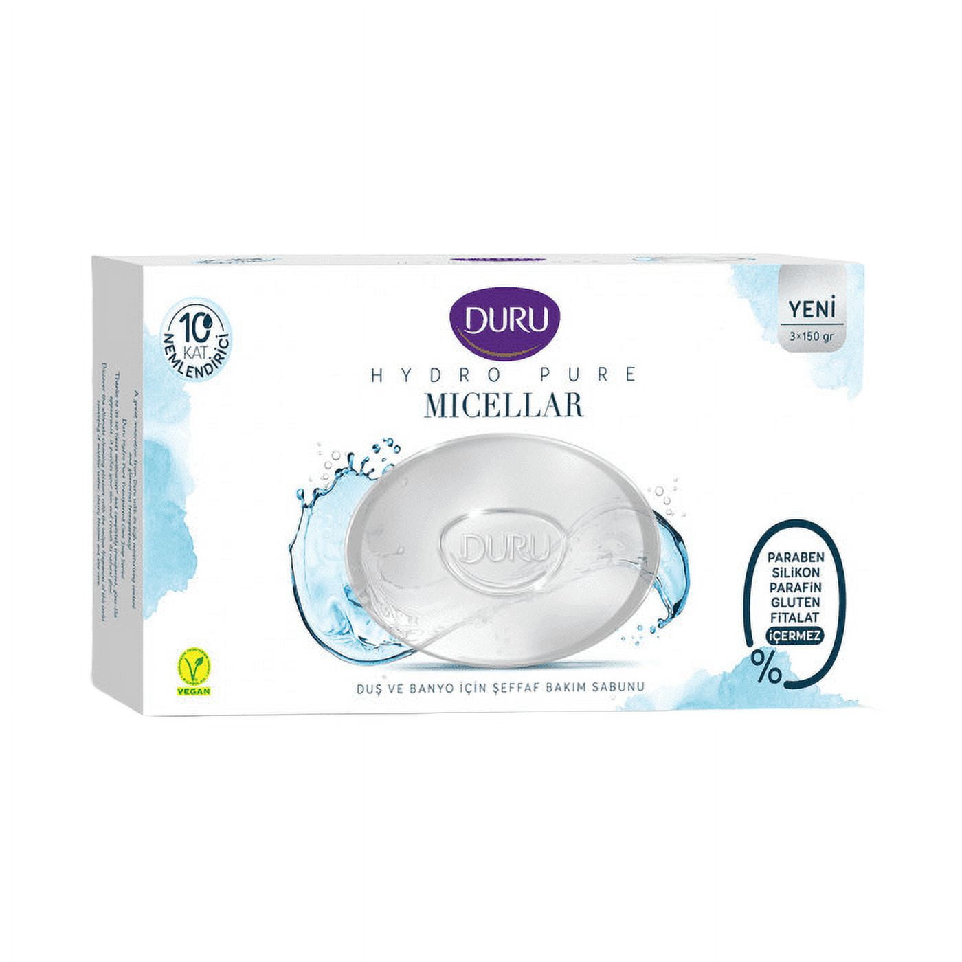 Duru Hydro Pure Bar Soap Micellar (3 x 150 gr 5.3 oz) - Walmart.com