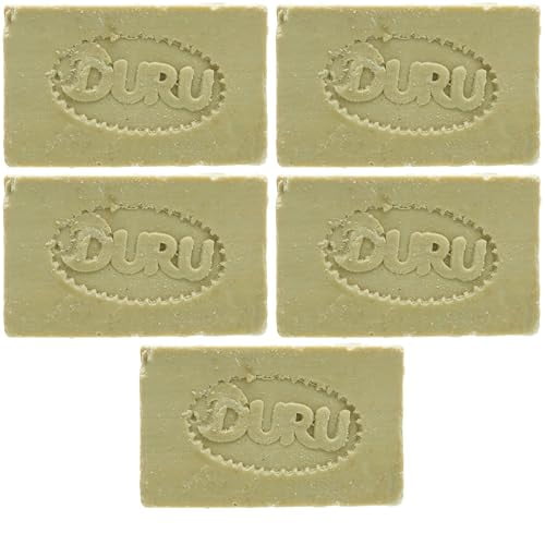 Duru Traditional Hand Made Vegan Olive Oil Bar Soap, Pack of 5 ...
