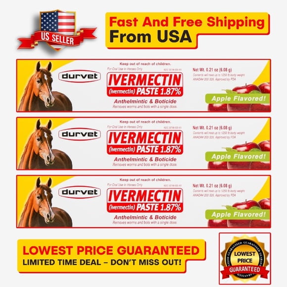 Ivermectin Paste - Horse Wormer 6.08 Grams (3-Pack) - Walmart.com