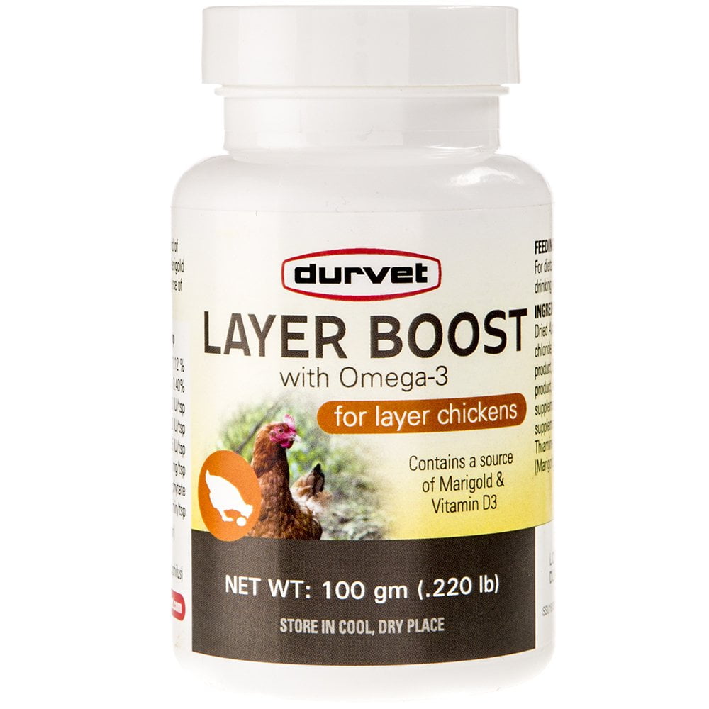 Durvet 63362 Livestock Supplies 100 g Layer Boost w/ Omega-3 Chicken ...