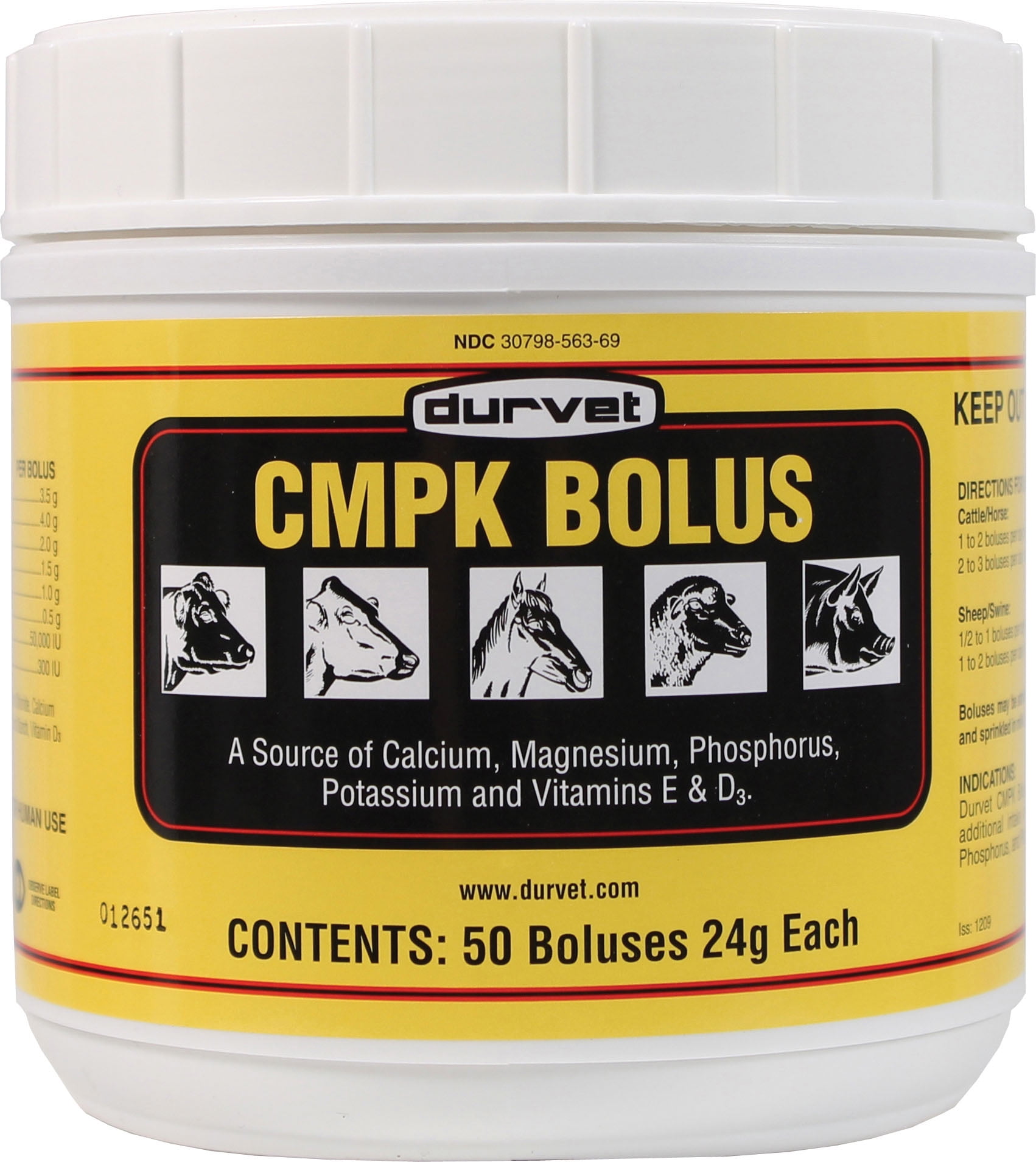 Durvet Inc D-Cmpk Bolus For Animals 50pk-24 G Ea - Walmart.com